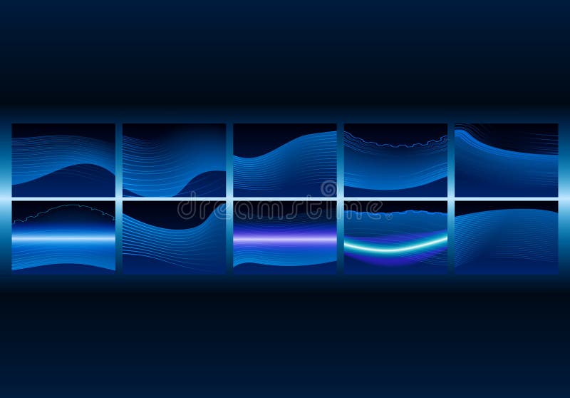 Business Abstraction with Infographics Style Data Blocks in Blue ...