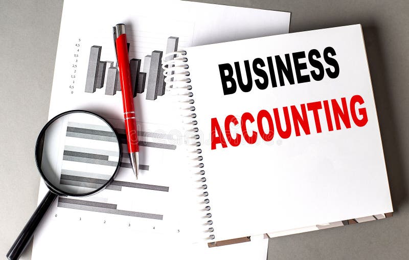 BUSINESS ACCOUNTING Text Written on Notebook with Chart Stock Image ...