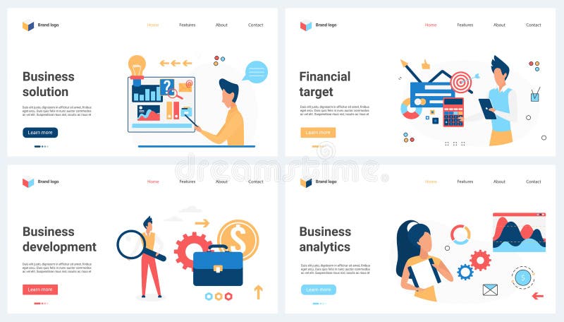 Business Achievement, Analytics and Development Set, Tiny People ...