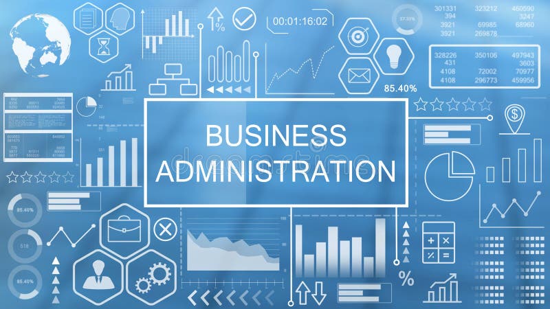 Business Administration, Animated Typography Stock Illustration ...