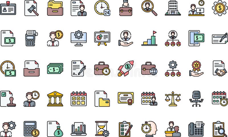 Business Administration Icons High-Quality Vector Icons Collection with ...