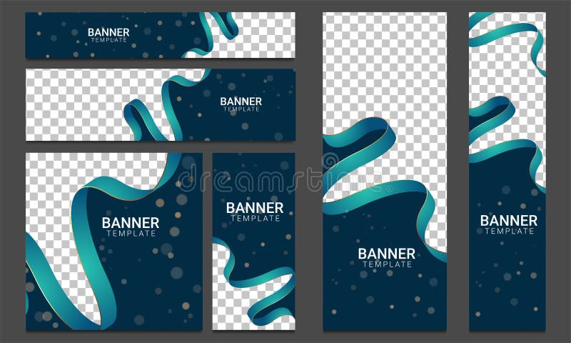 Business Ads Banner Design Set Stock Illustration - Illustration of ...