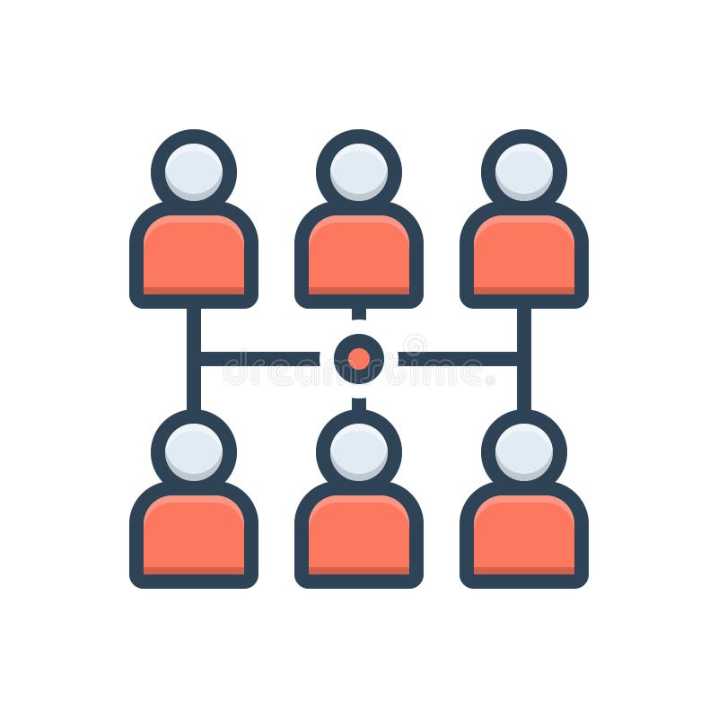 Color Illustration Icon for Business Affiliate Network, Connected and ...