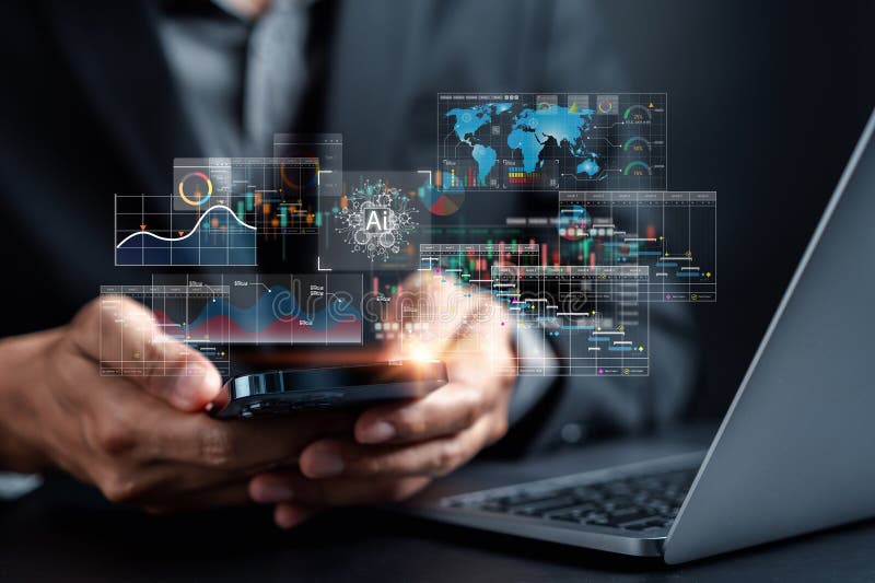 Business with AI Analytics Smart Technology Analyzing Information ...