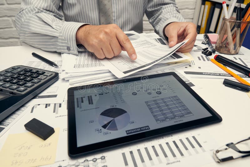 Business Analysis and Accounting Concept - Businessman Working with ...