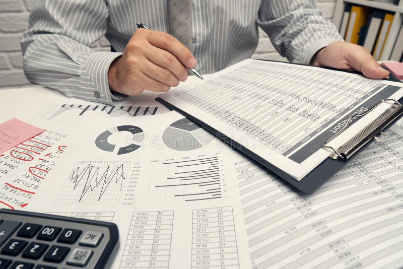 Business Analysis and Accounting Concept - Businessman Working with ...