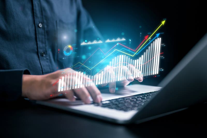 Business Analysis Chart KPI Data Icon Technology Stock Image - Image of ...