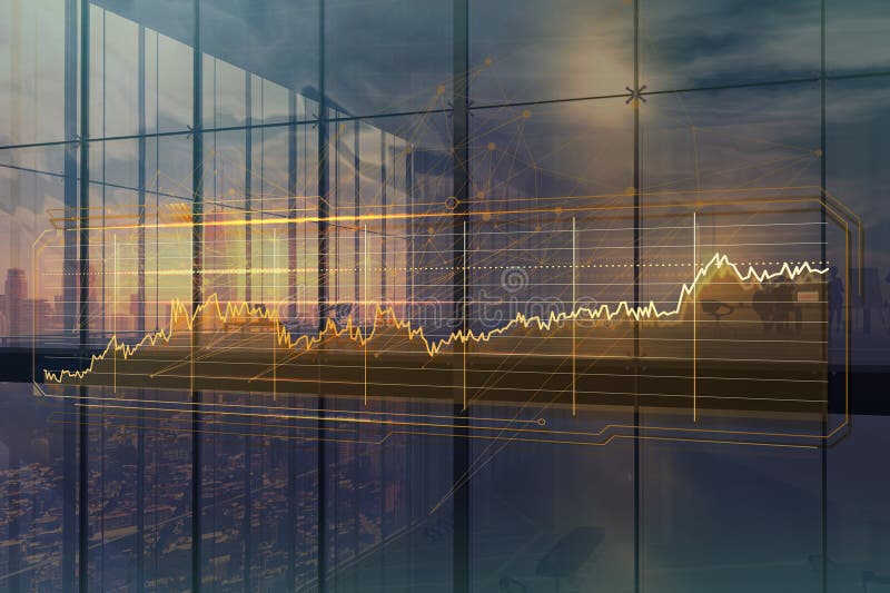 Business Analysis Charts in Gold. Finance Charts. Stock Illustration ...