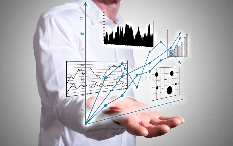 Business Analysis Concept Above a Human Hand Stock Image - Image of ...