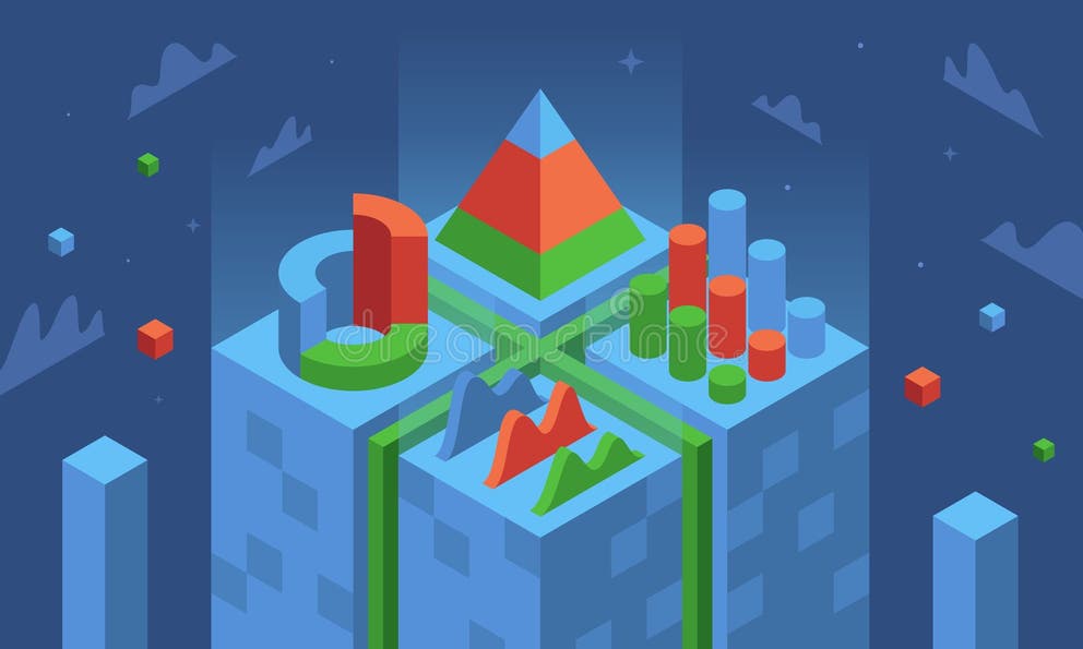 Business Analysis Data Excel Isometric 3d Illustration Concept Stock ...