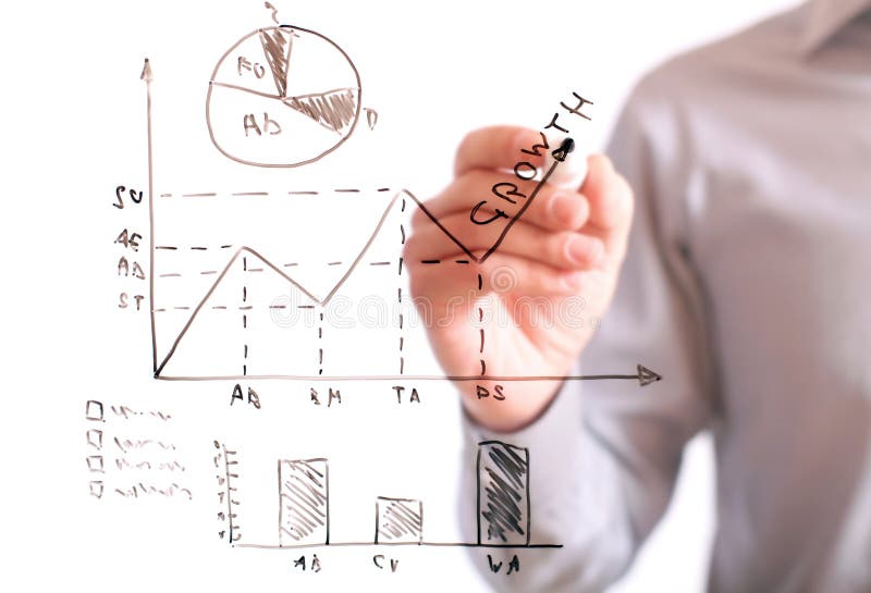 Business Analysis Graph and Chart Stock Photo - Image of closeup ...