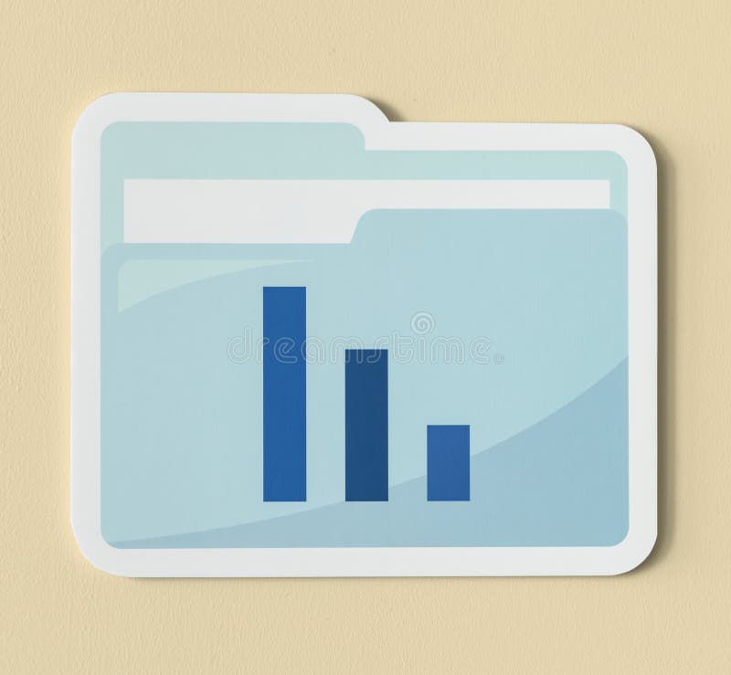 Business Analysis Report Folder Icon Stock Illustration - Illustration ...
