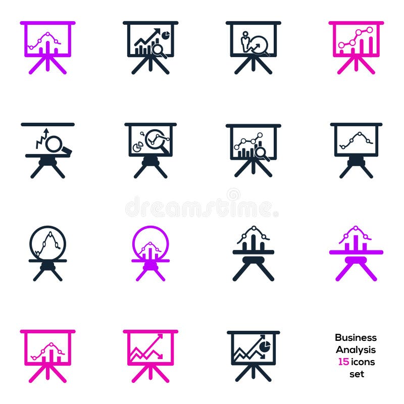 Business Analysis , Business Research , Business Rank Icons Set Stock ...