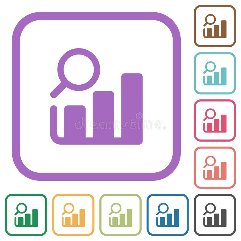 Business Analysis Simple Icons Stock Illustration - Illustration of ...