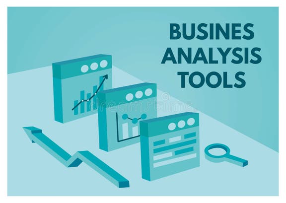 Business Analysis Tool for Web Banner. Data Analysis. Stock Vector ...