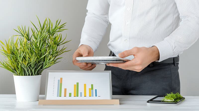 Business Analyst Reviewing Performance Metrics Stock Illustration ...