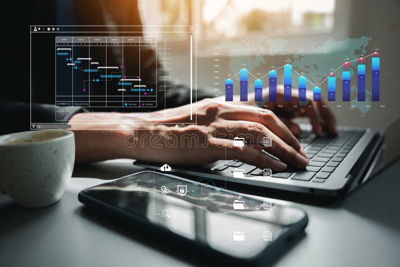 Business Analyst Using Digital Tools To Analyze Data for Corporate ...