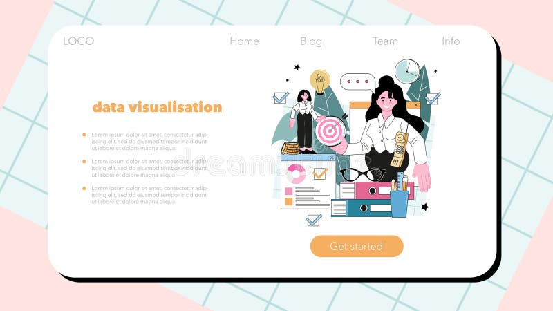 Business Analyst Web Banner or Landing Page. Financial Operation Stock ...