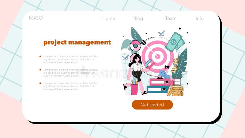 Business Analyst Web Banner or Landing Page. Financial Operation Stock ...