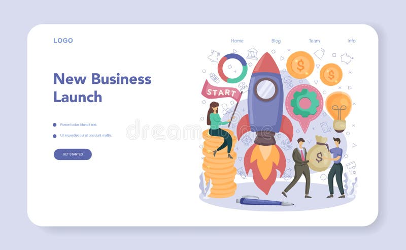 Business Analyst Web Banner or Landing Page. Financial Operation Stock ...