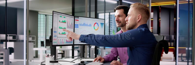 Business Analyst Working in Office Analyzing Data Stock Photo - Image ...