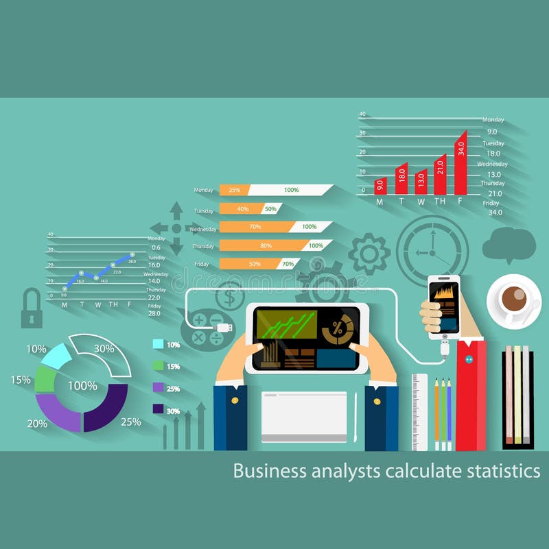 Business Analysts Calculate Statistics Stock Image - Image of finance ...