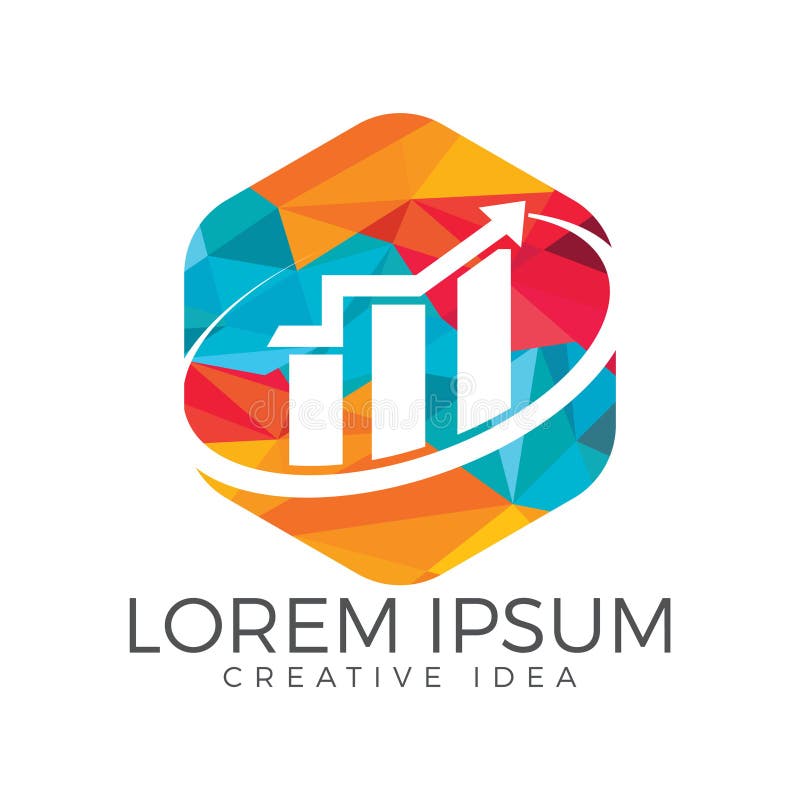 Business Graph and Service Logo. Stock Vector - Illustration of ...