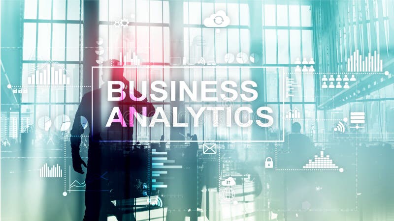 Business Analytics Concept on Double Exposure Background. Stock Image ...