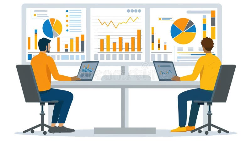 Multiple Graph Charts Showing Data Stock Illustrations – 76 Multiple ...