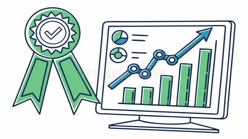 Graph Monitor Screen, Depicting Data Analysis and Business Analytics ...