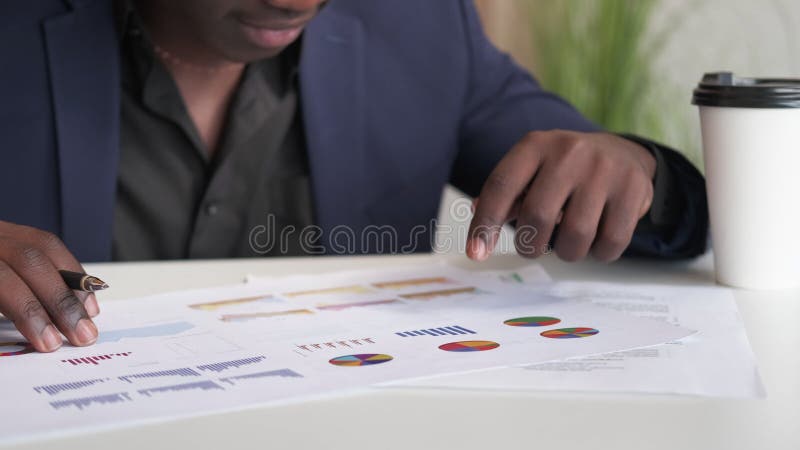 Business Analytics Financial Report Man Graphs Stock Video - Video of ...