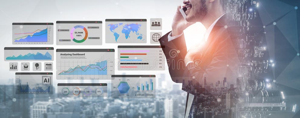 Business Analytics and Global Data Visualization Dashboard Parse Stock ...