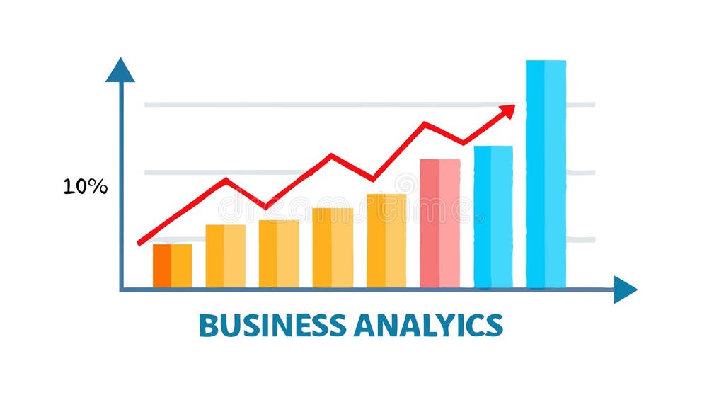 Business Analytics Growth Chart, Financial Progress Statistics, Vector ...