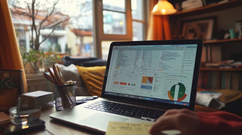 Business Analytics on Laptop with Hand and Chart Display for Effective ...