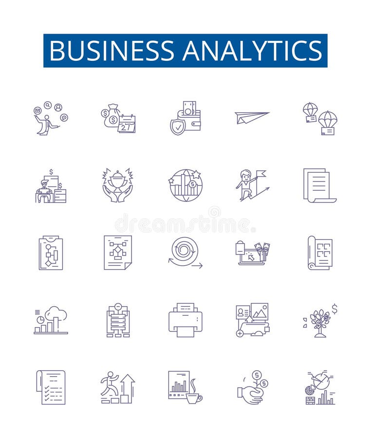Business Analytics Line Icons Signs Set. Design Collection of Analytics ... Business Analytics Line Icons Signs Set. Design Collection of Analytics ...