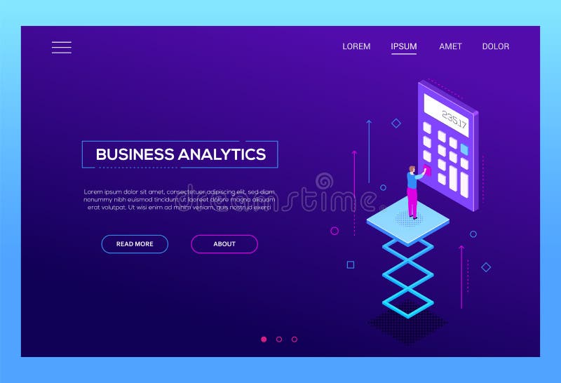 Business Analytics - Modern Isometric Vector Web Banner Stock Vector ...