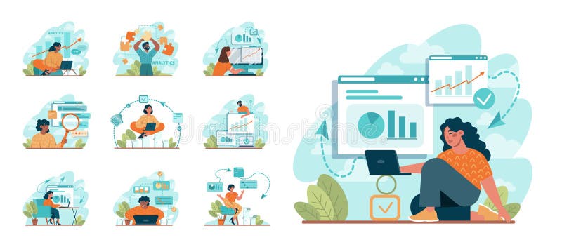 Business Analytics Set. Financial Operation Optimization, Strategy ...