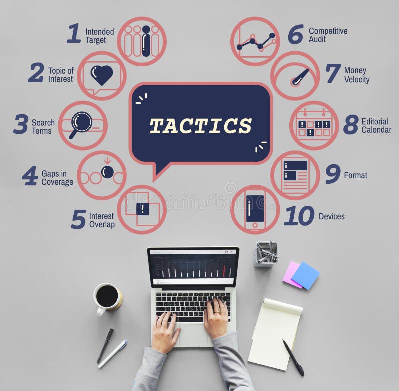 Business Analytics Strategy Methods Tactics Graphic Concept Stock Photo ...