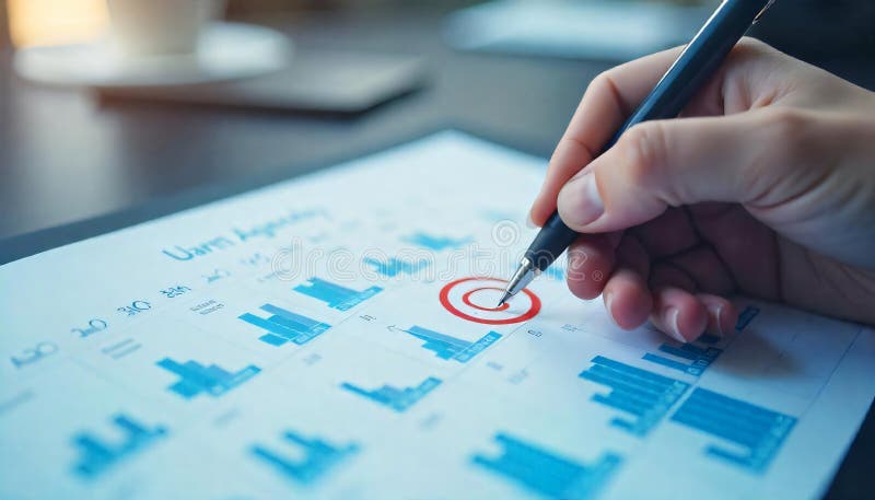 Business Analytics Target Goal Data Analysis Charts Graphs AI Generated ...