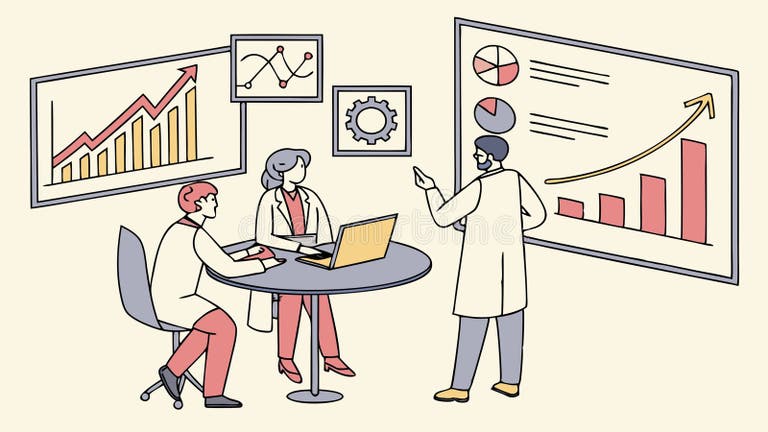 Business Analytics and Team Collaboration, Data Driven, Vector Design ...