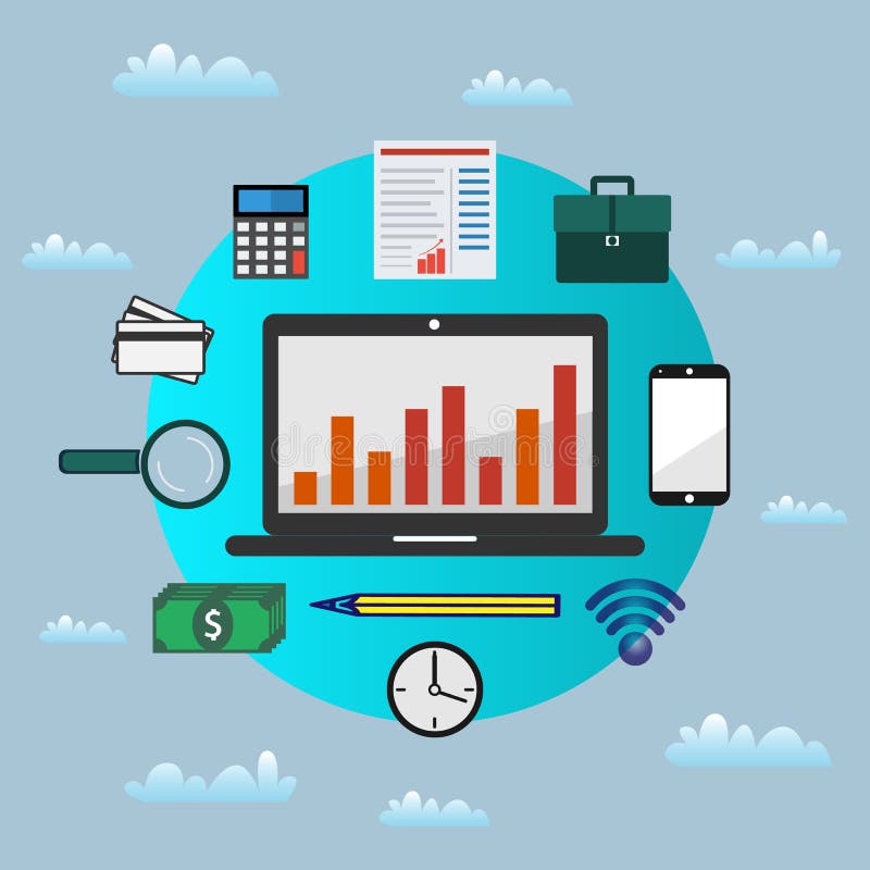Business Analytics. Vector Illustration Stock Vector - Illustration of ...