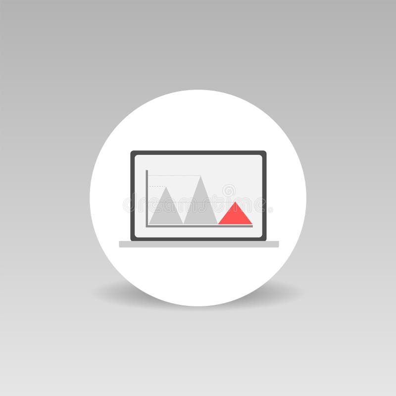 Negative trend icon stock illustration. Illustration of graphic - 148419694