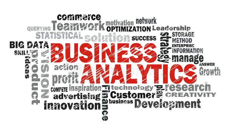 Business Analytics Word Cloud Stock Illustration - Illustration of ...