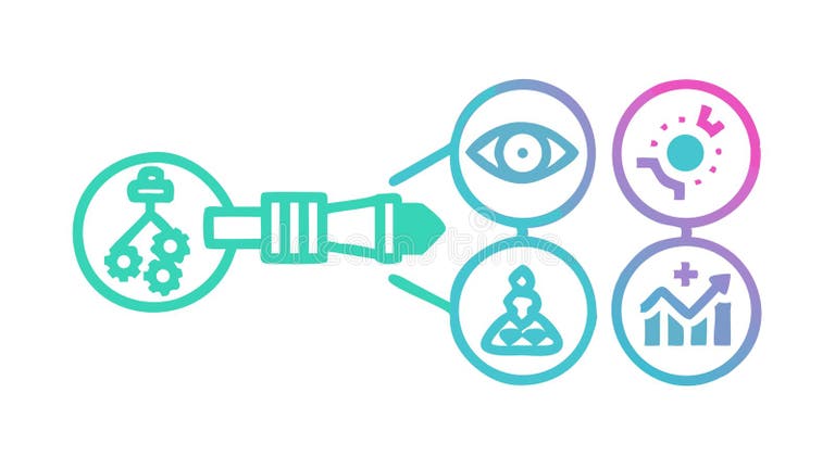 A Business Analytics Workflow with Data Analysis Icons Vector Design ...