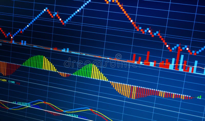 Business Analyzing Financial Statistics Displayed on the Screen Stock ...