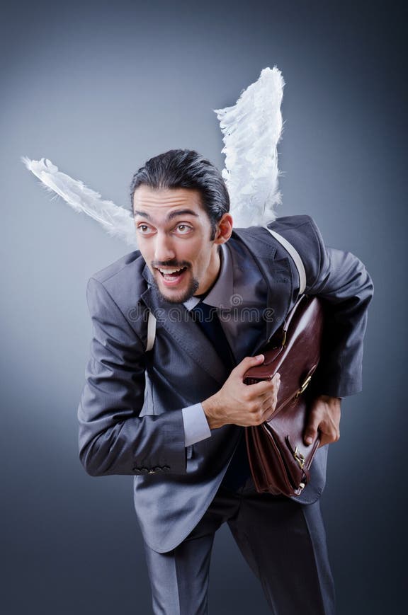 Business angel with money stock image. Image of cooperation - 22232017