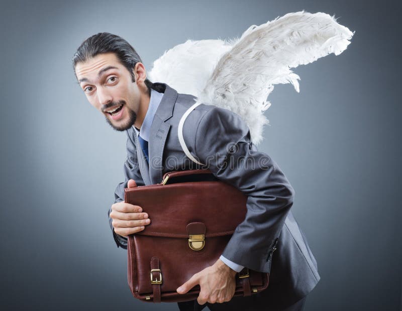Business angel with money stock image. Image of angel - 23260239