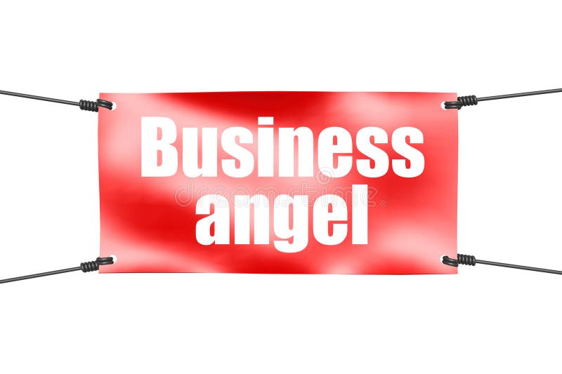 Business Angel Word with Red Banner Stock Illustration - Illustration ...