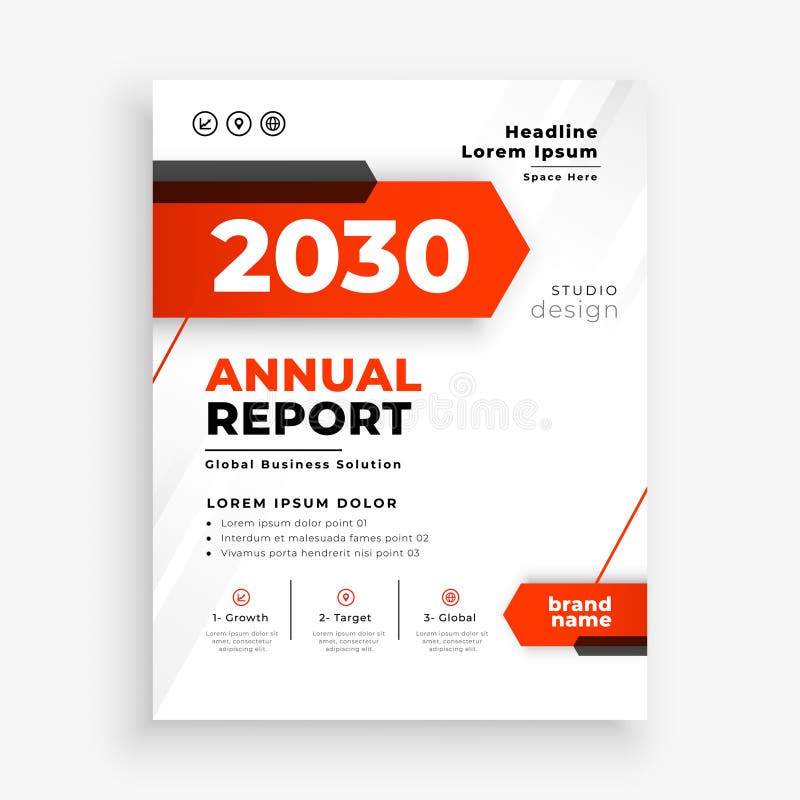 A4 Business Annual Report Brochure Template for Yearly Magazine Stock ...