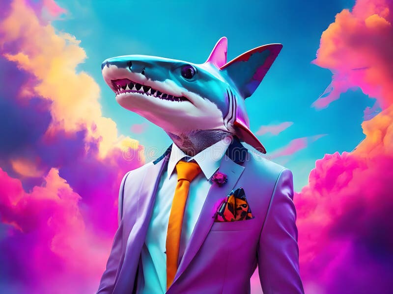 Shark Suit Elegant Stock Illustrations – 40 Shark Suit Elegant Stock ...